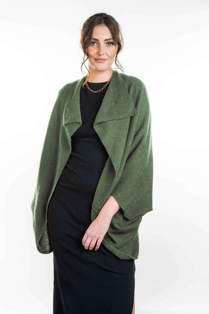 Possum Merino Moss Stitch Shrug - Koru Knitwear | Possum Boutique